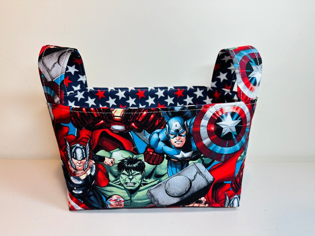 Patriotic Stars Superhero Reusable Gift Basket With Handles, Bin ...