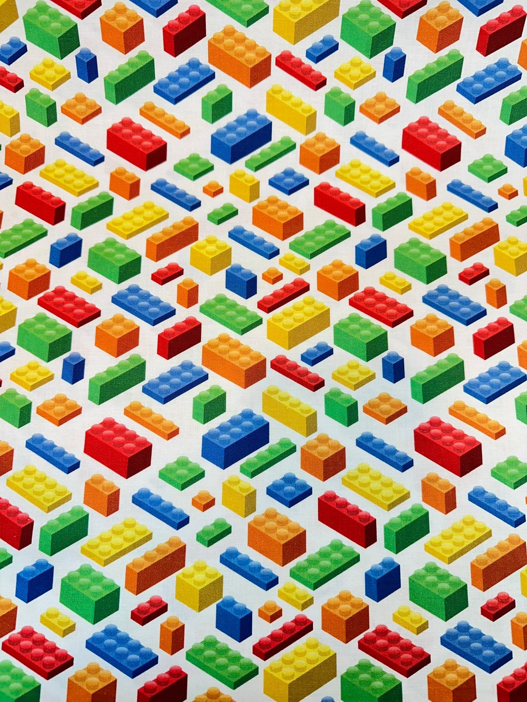 Building Blocks Bricks Cotton Fabric by Mook Fabrics - Etsy