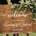 DIY Personalized Wedding Welcome Sign Sticker; Indoor Outdoor Decals ...