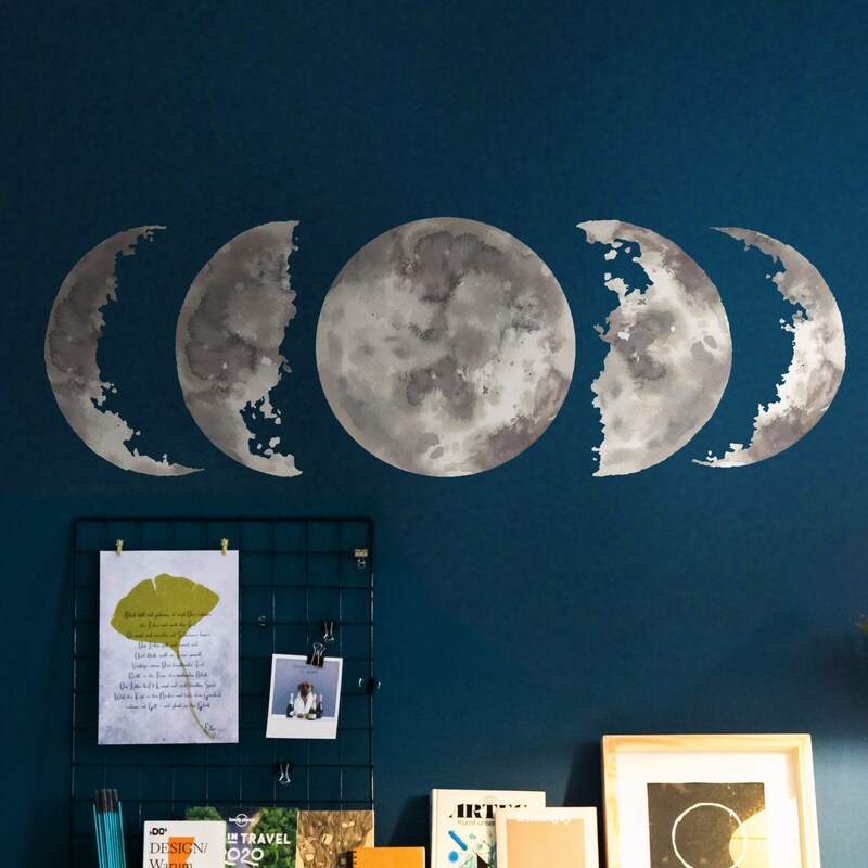 Moon Phase Wall Decal - Etsy