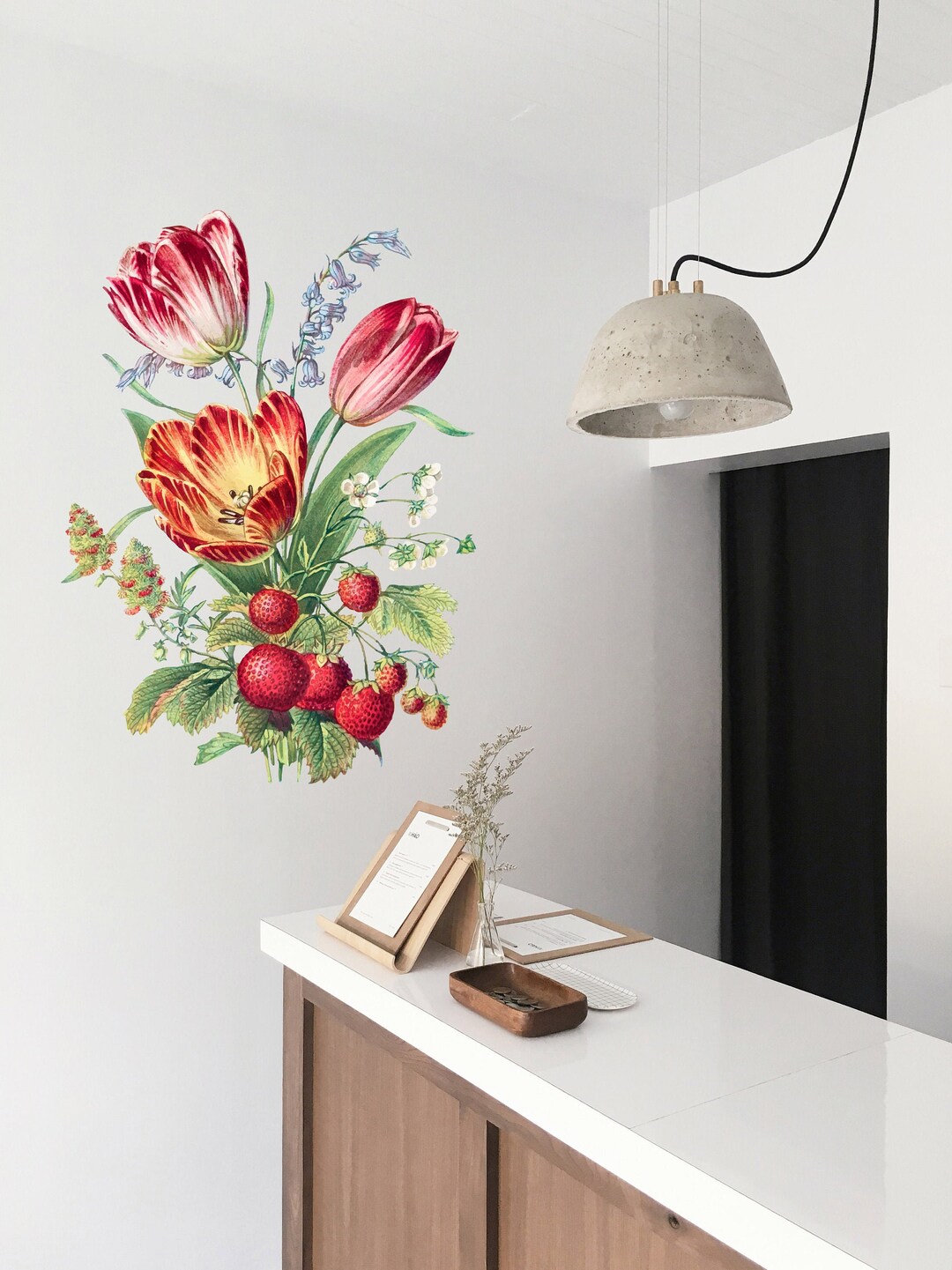 Large Decorative Vinyl Flower Wall Sticker Decals Peony Flowers Wall ...