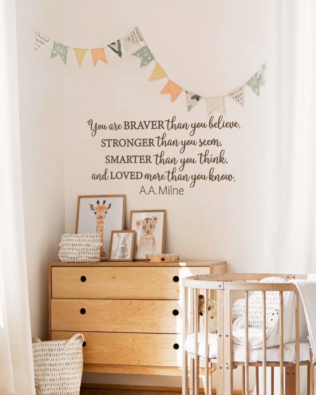Winnie the Pooh Wall Decal Quote You Are Braver Than You Believe Wall ...