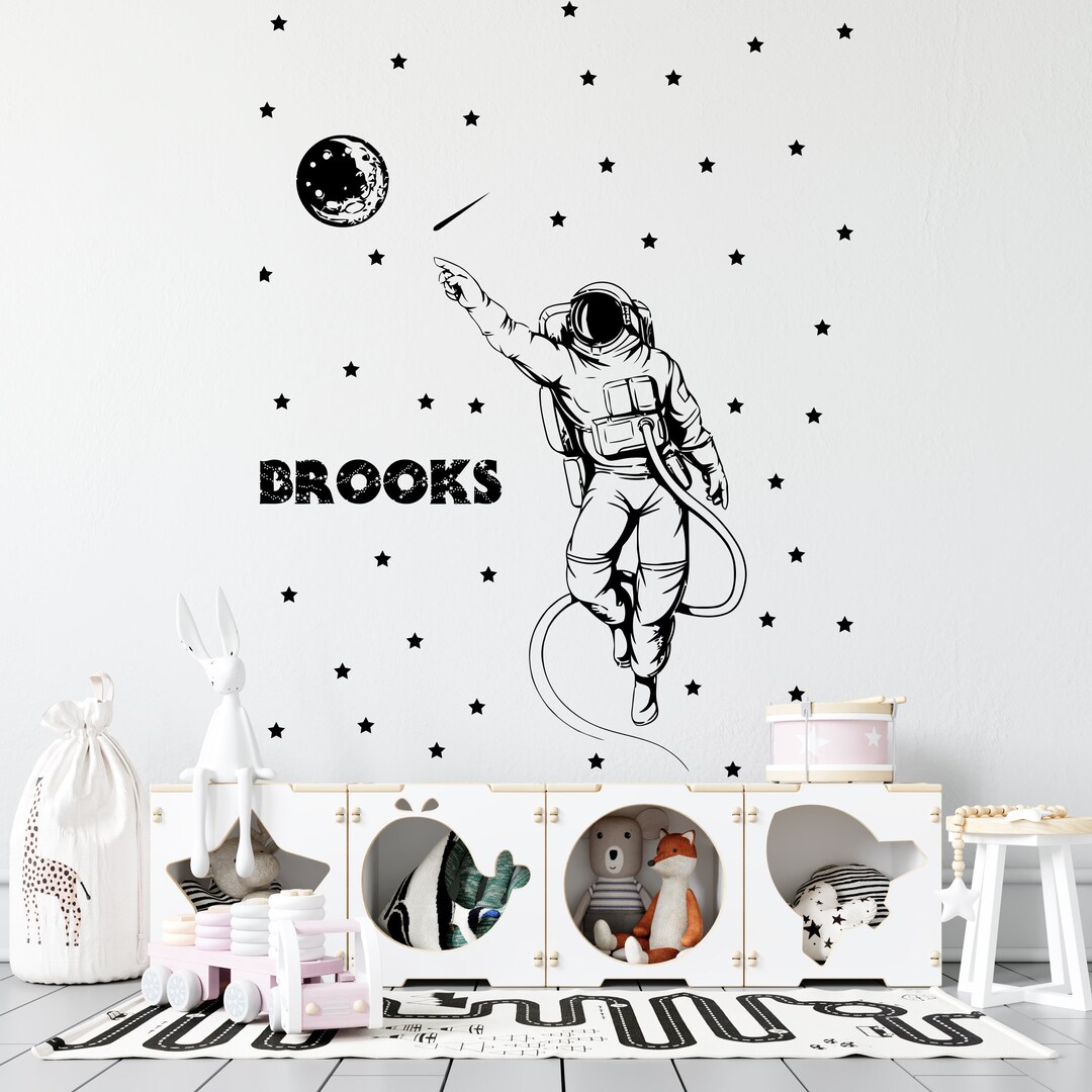 Astronaut Wall Decals Sticker Cosmonaut Wall Decal AD265 - Etsy