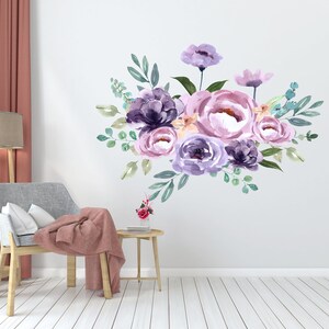Large Decorative Vinyl Flower Wall Sticker Decals Poppy Flowers Wall ...
