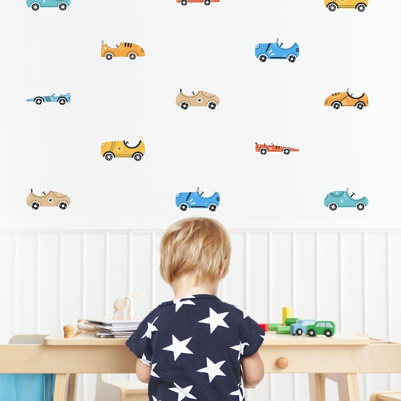 Race Car Wall Decals - Etsy