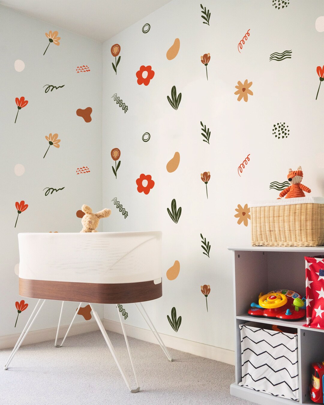 Flower Wall Decals - Flower Wall Stickers - Nursery Decor - Girls Room ...
