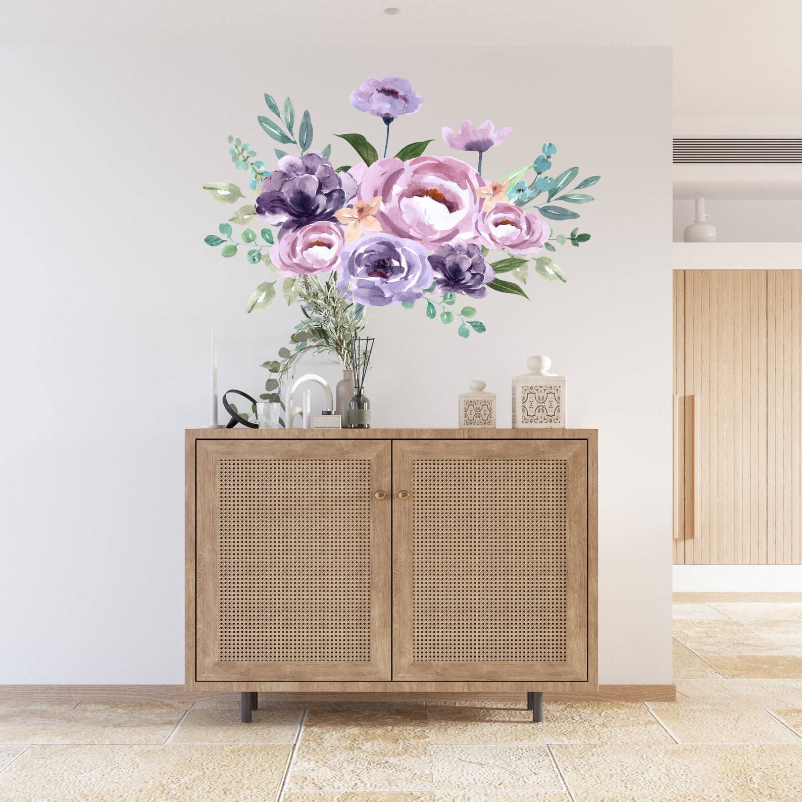 Large Decorative Vinyl Flower Wall Sticker Decals Poppy - Etsy