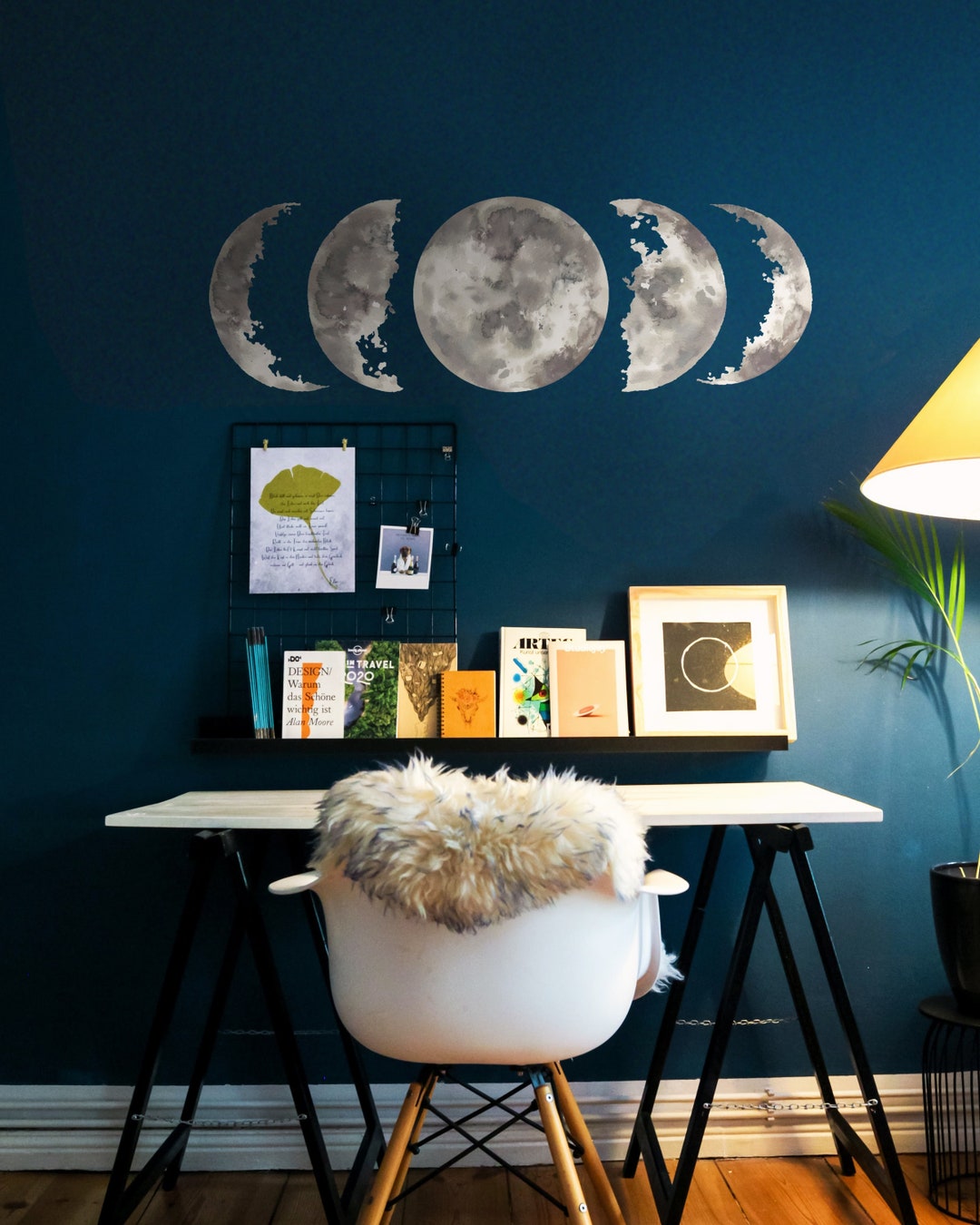 Moon Phases Wall Decal - Moon Phase Decor, Celestial Wall Art, Moon ...