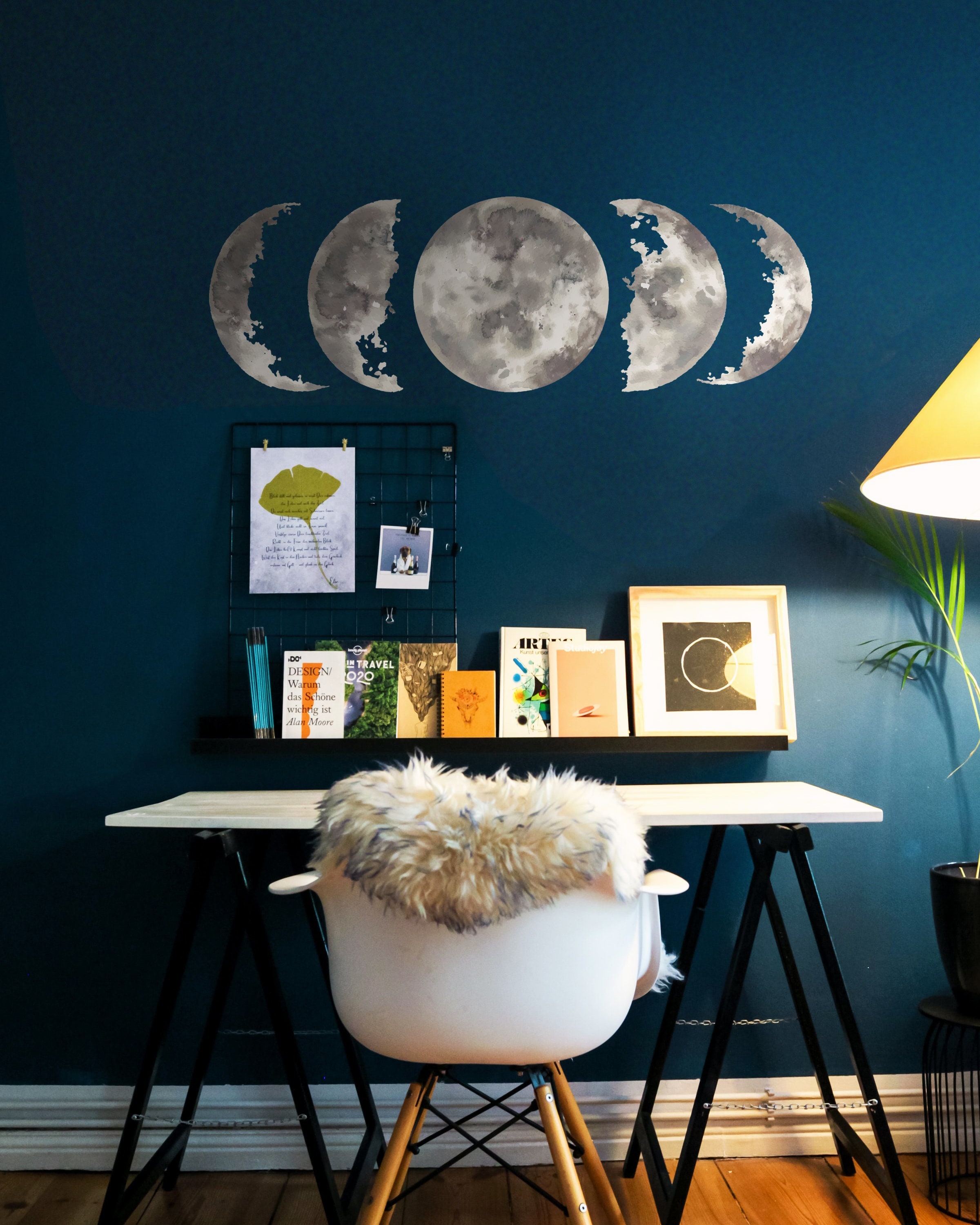 Moon Phases Wall Decal Moon Phase Decor Celestial Wall Art | Etsy