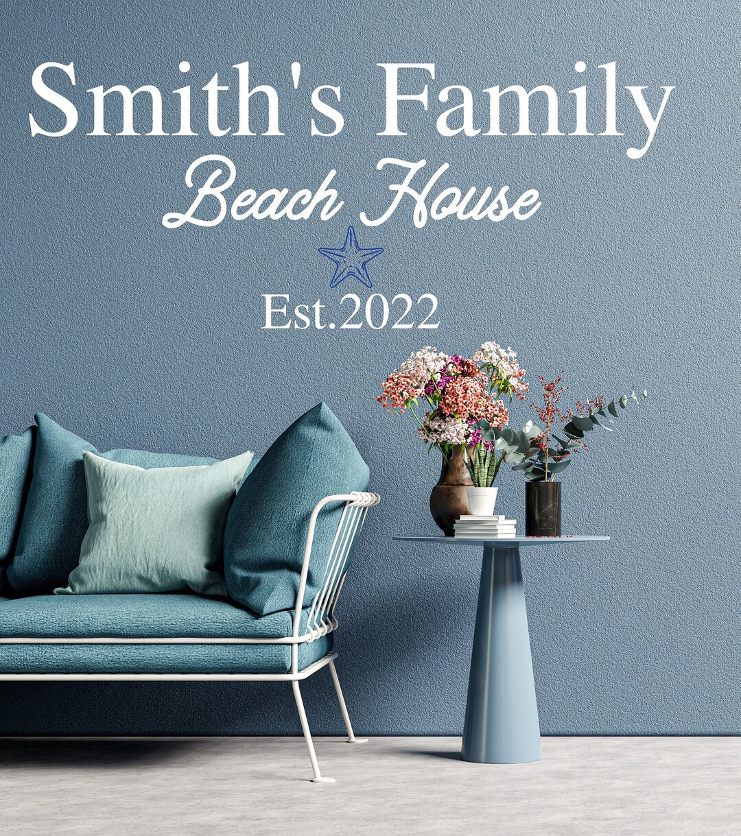 Personalized Family Beach House Wall Decal Sticker - Beach House Wall ...