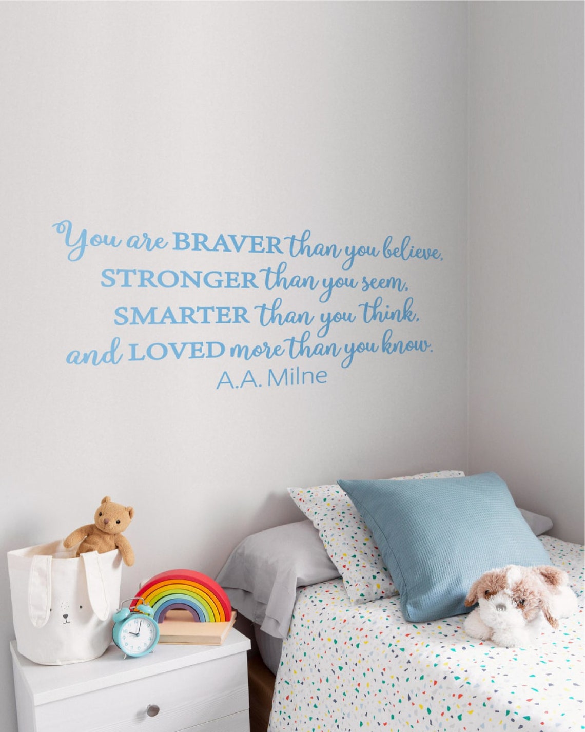 Winnie the Pooh Wall Decal Quote You Are Braver Than You | Etsy