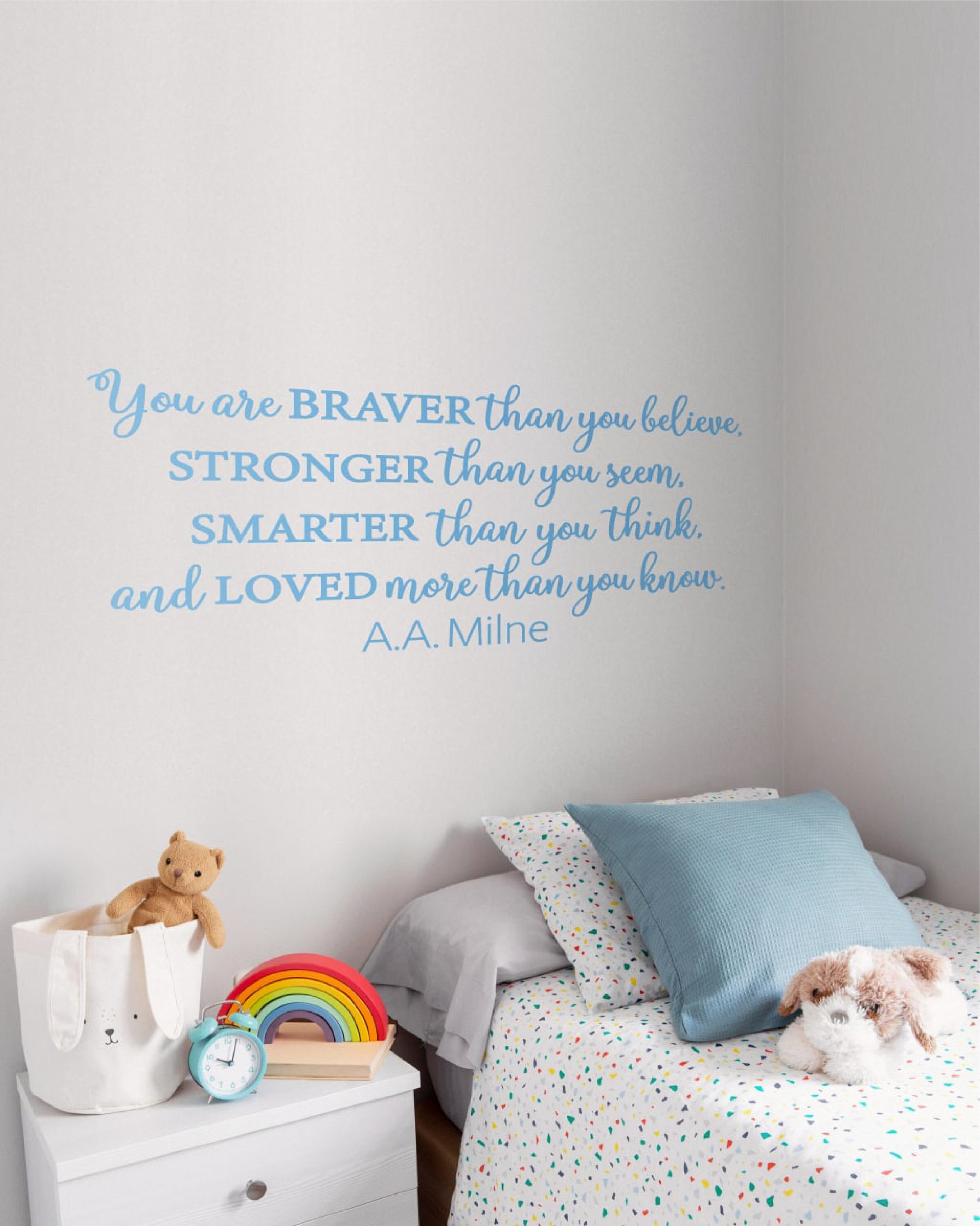 Winnie the Pooh Wall Decal Quote You Are Braver Than You | Etsy