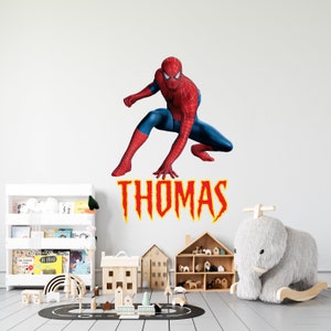 Spiderman Name Decal, Spiderman Decal, Spiderman Room Decor, Marvel ...