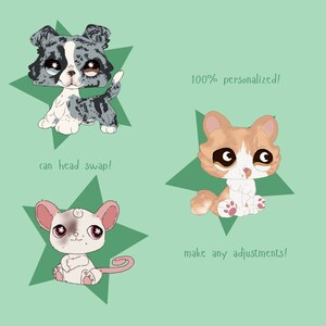 Custom Lps Littlest Pet Shop Sticker of Pet or Character - Etsy