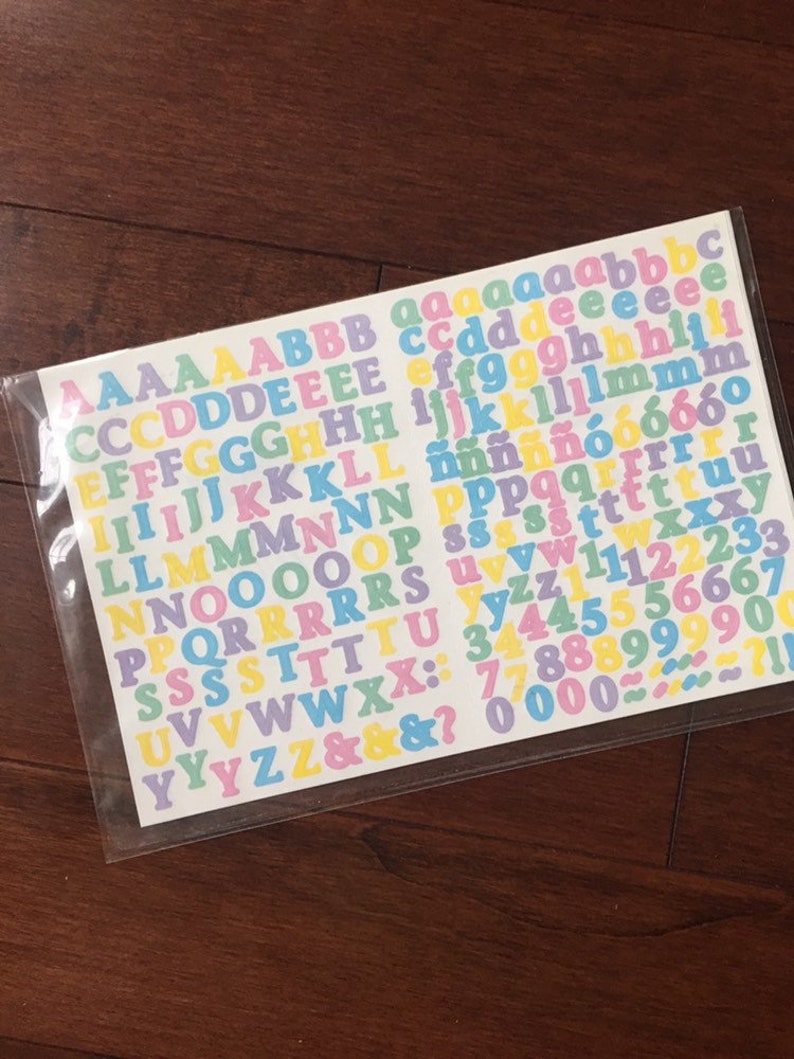 ABC/123 mini sticker sheets Creative Memories | Etsy