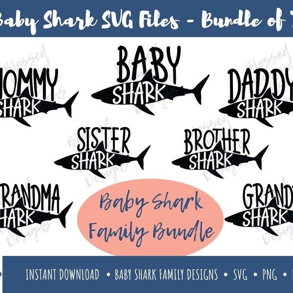 Shark Family Bundle - Etsy