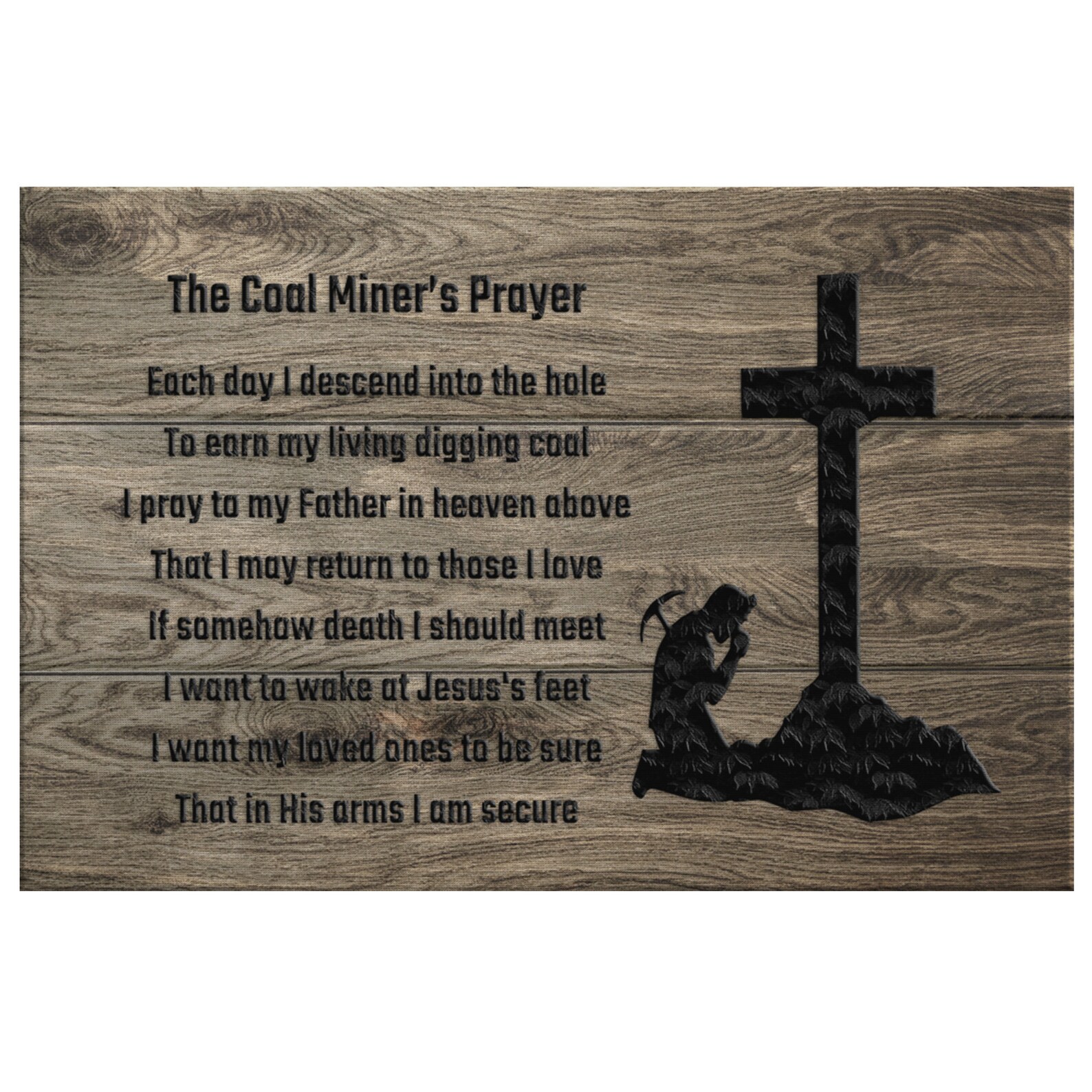 The Coal Miner's Prayer Canvas Wall Art Dining Room - Etsy