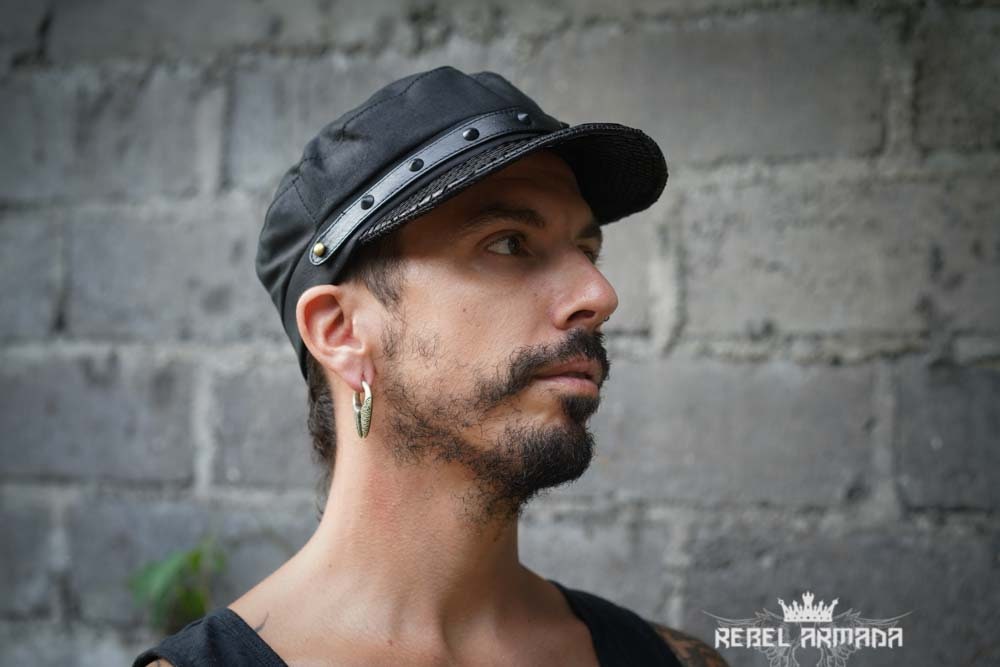 Steampunk Hat, Newsboy Cap, Leather Caps, Baker Boy Cap, Gothic Hat ...