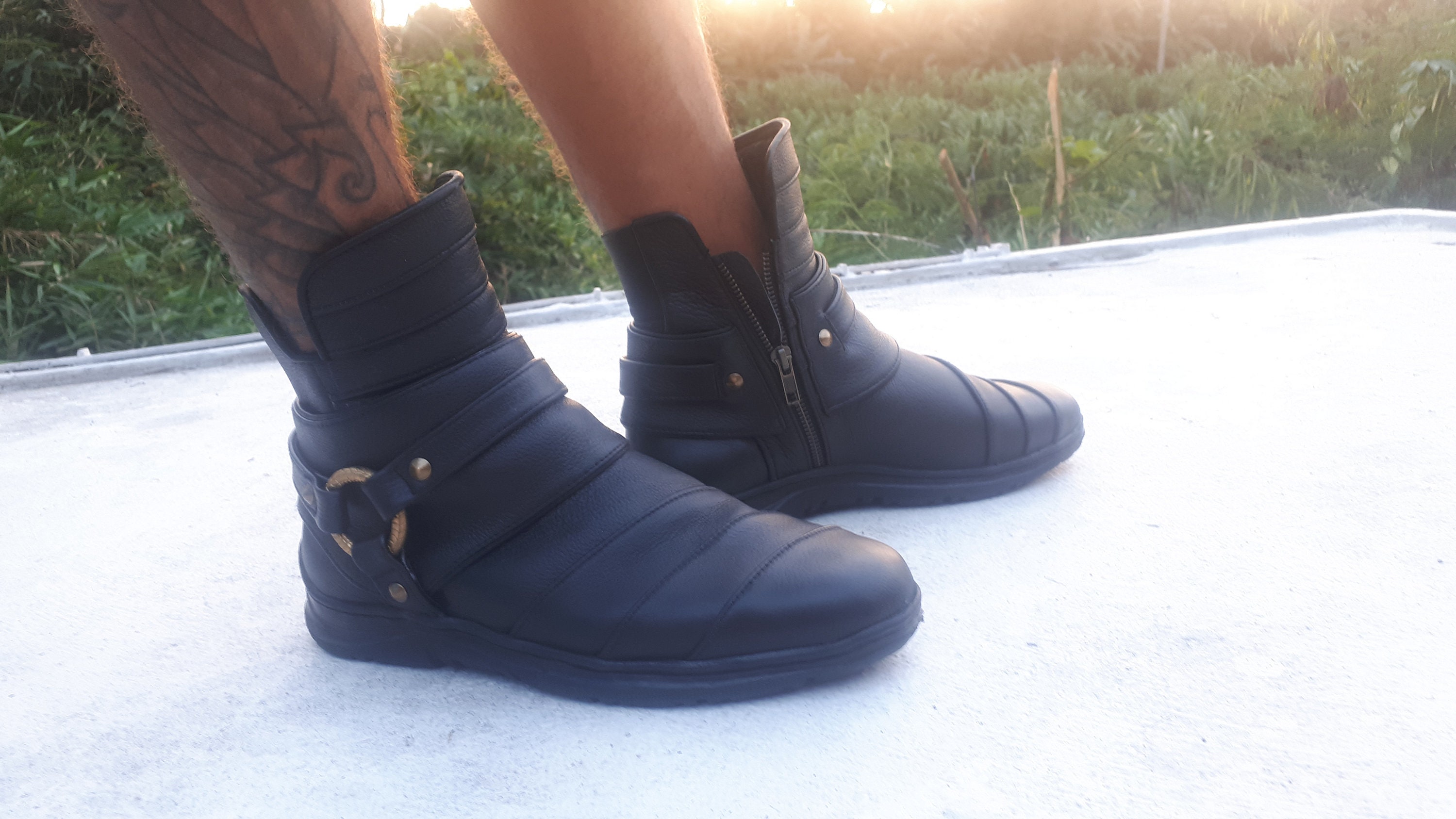 Steampunk Boots, Mens Boots, Leather Boots, Black Boots, Cyberpunk ...