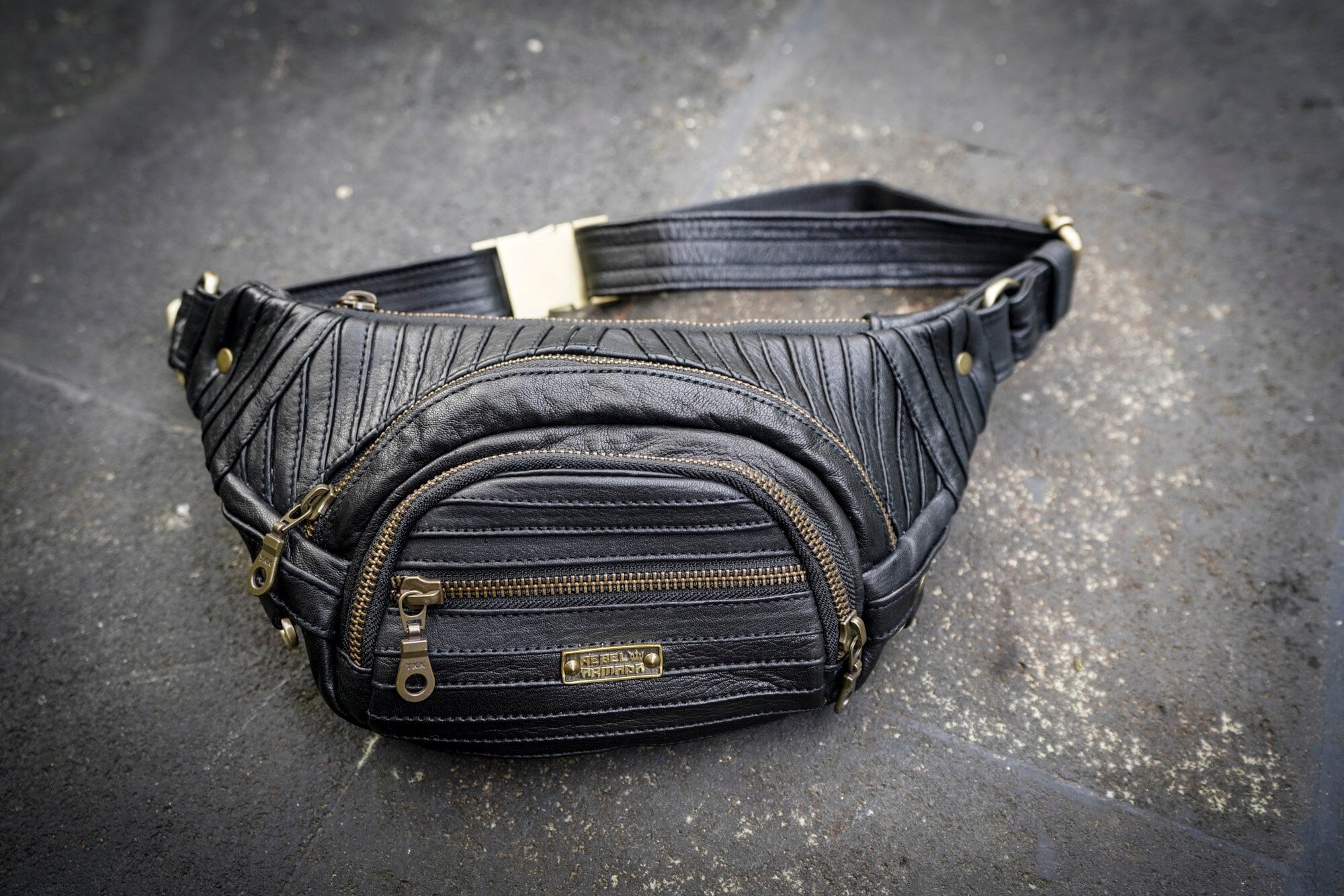 Fanny Pack, Cyberpunk Bag, Studded Fanny Pack, Leather Belt Bag ...