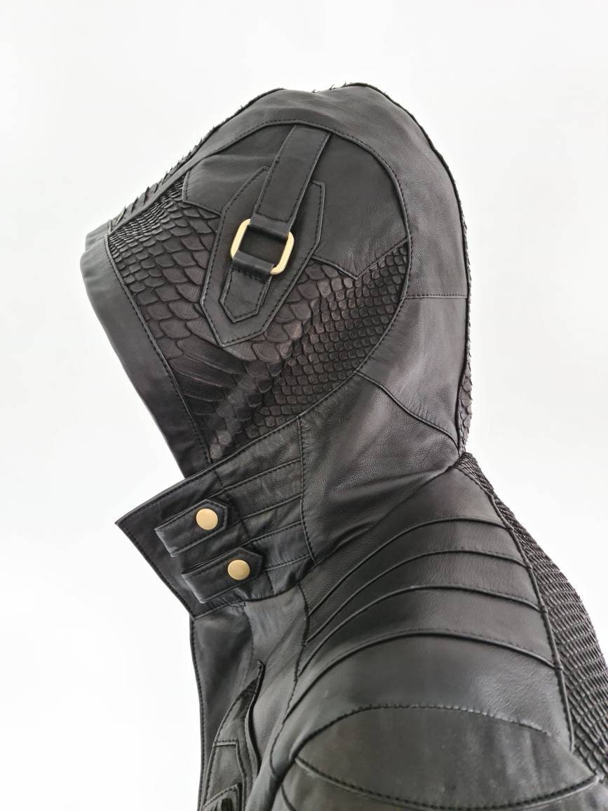 Men's Leather Jacket Winter Jacket Urban Ninja Biker - Etsy