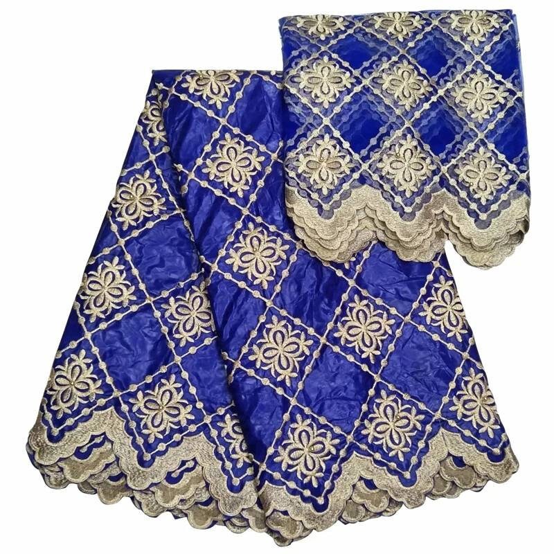 African Tissues Bazin Riche Cotton Fabric Embroidered Brocade Fabrics ...