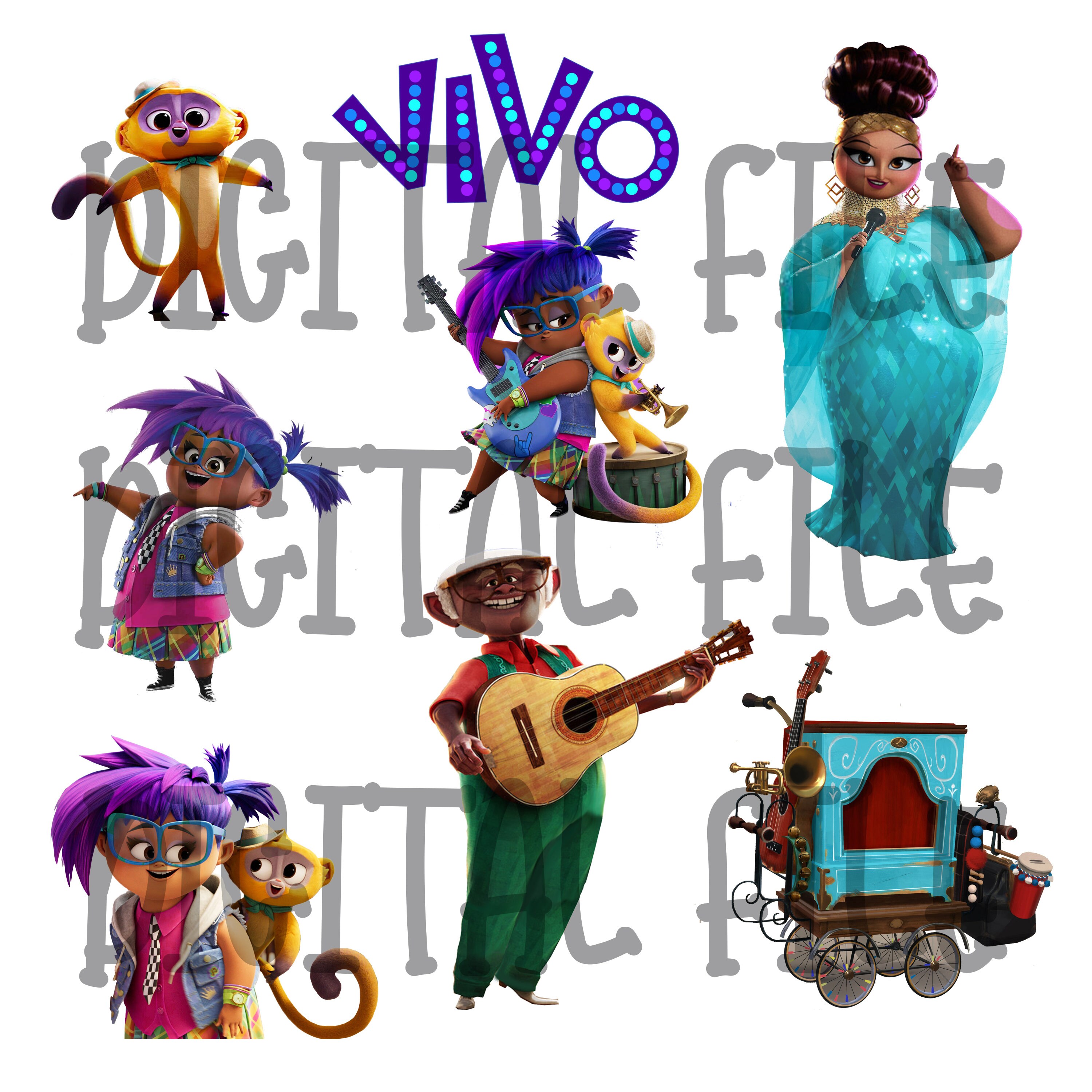 Inspired Vivo Movie Digital PNG images Gabi Vivo Andres - Etsy España