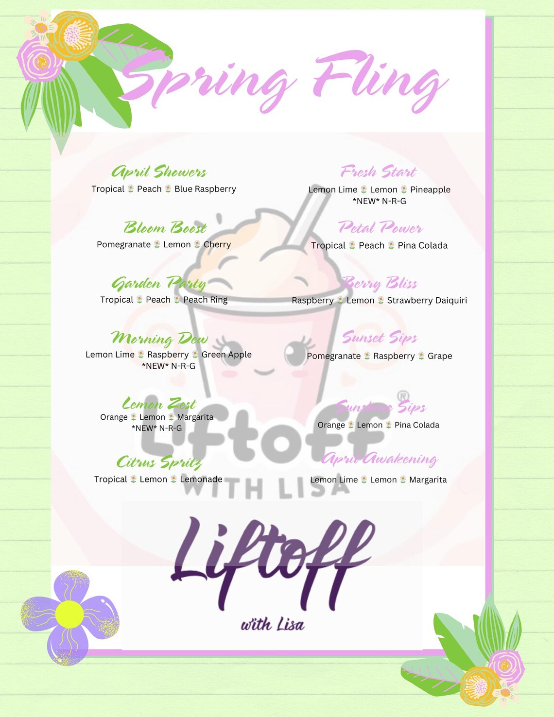 Spring Fling Tea Kit Menu – Ready-to-download Herbalife Recipes for Distributors | Exciting ...