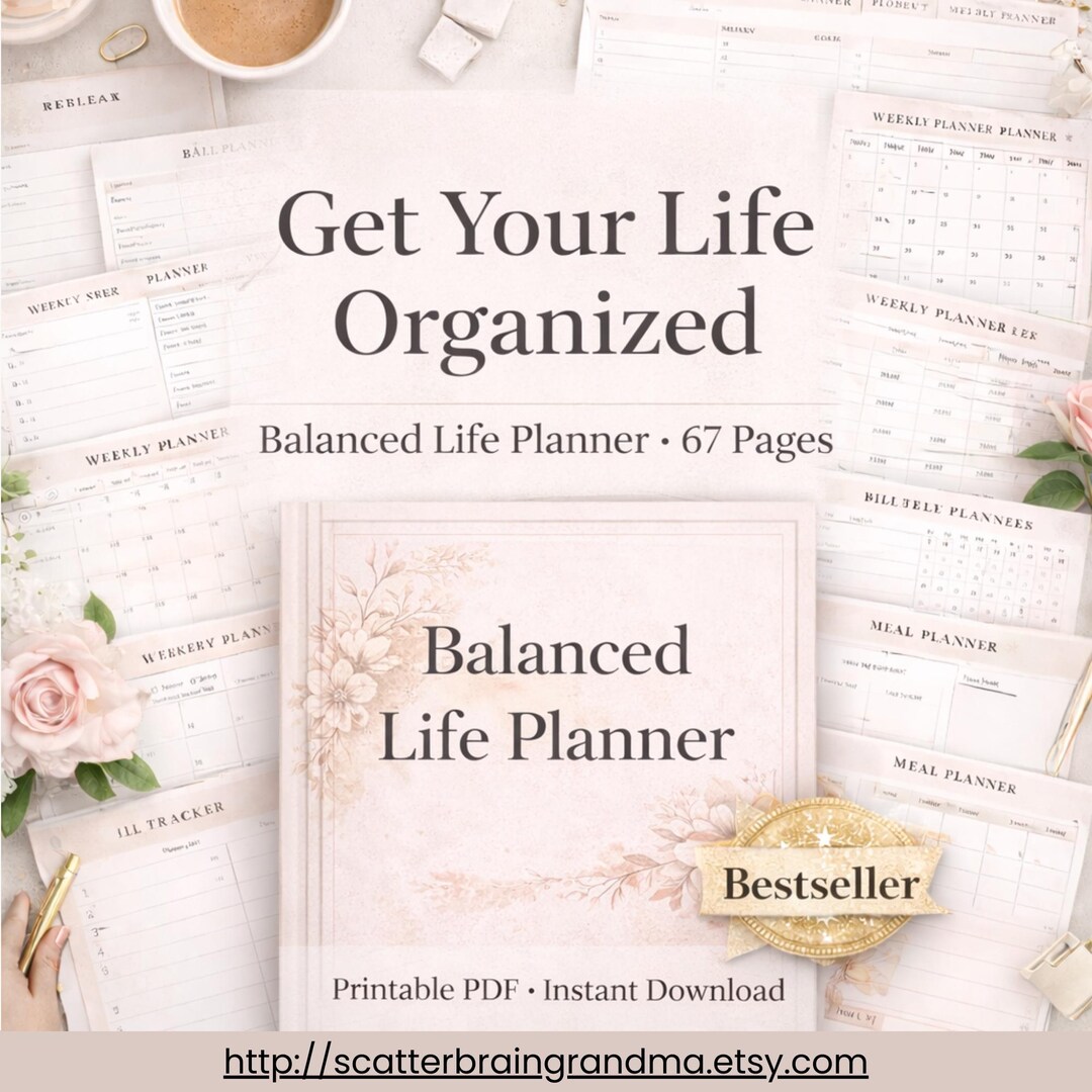 Buy Balanced Life Planner Printable, Goal Setting Planner, Wellness ...