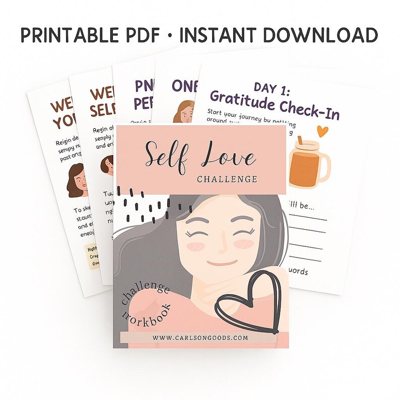 30-day Self-love Challenge Workbook: Guided Journal Prompts (PDF ...