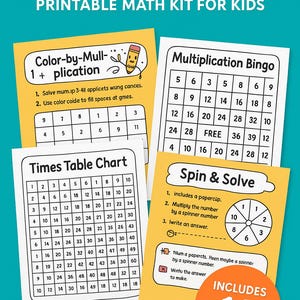 Multiply the Fun! Printable Math Kit for Kids | Multiplication Games ...