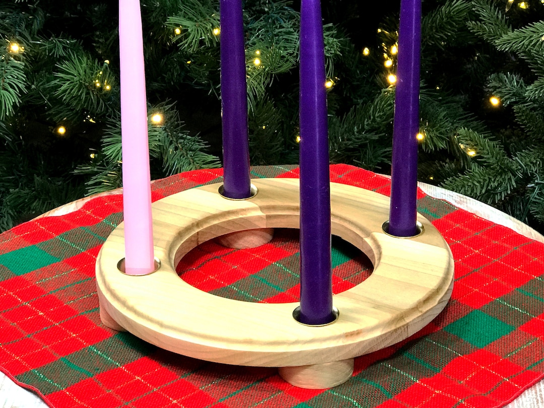 Christmas Advent Wreath Catholic Advent Wreath Wooden Rustic Candle Holder Table Centerpiece - Etsy