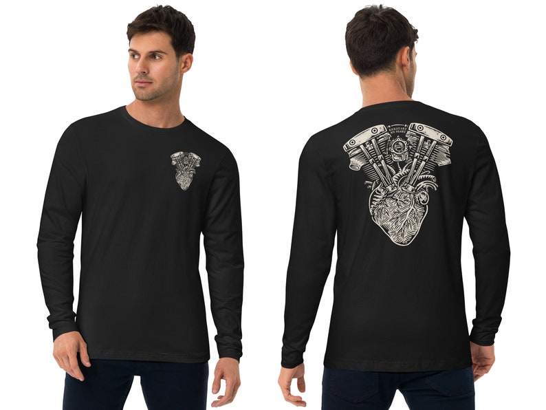 Kickstart My Heart Shovelhead Motorcycle Heart and Soul Biker Shirt for ...