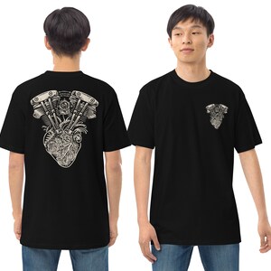 Kickstart My Heart Shovelhead Motorcycle Heart and Soul Biker Shirt for ...