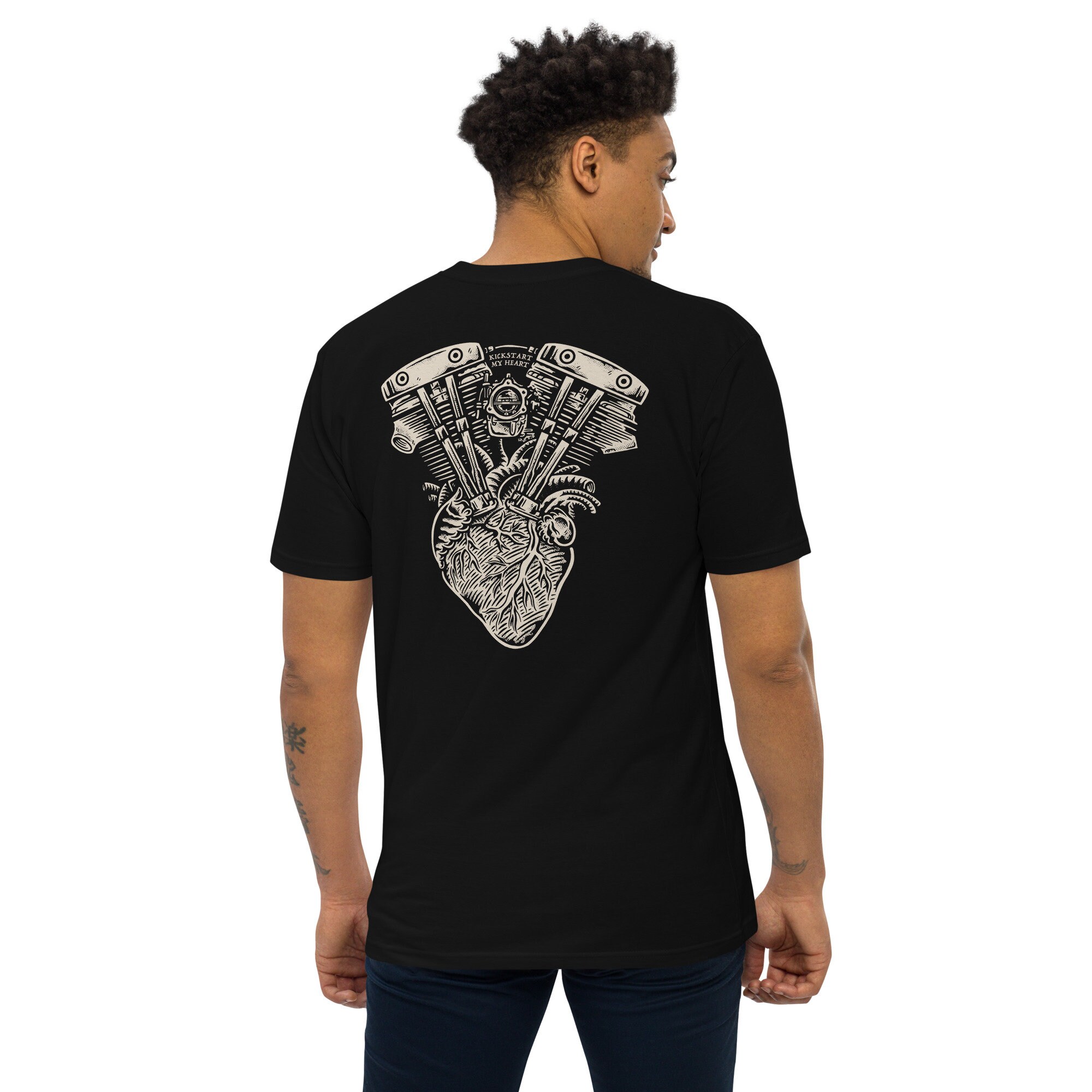Kickstart My Heart Shovelhead Motorcycle Heart and Soul Biker Shirt for ...