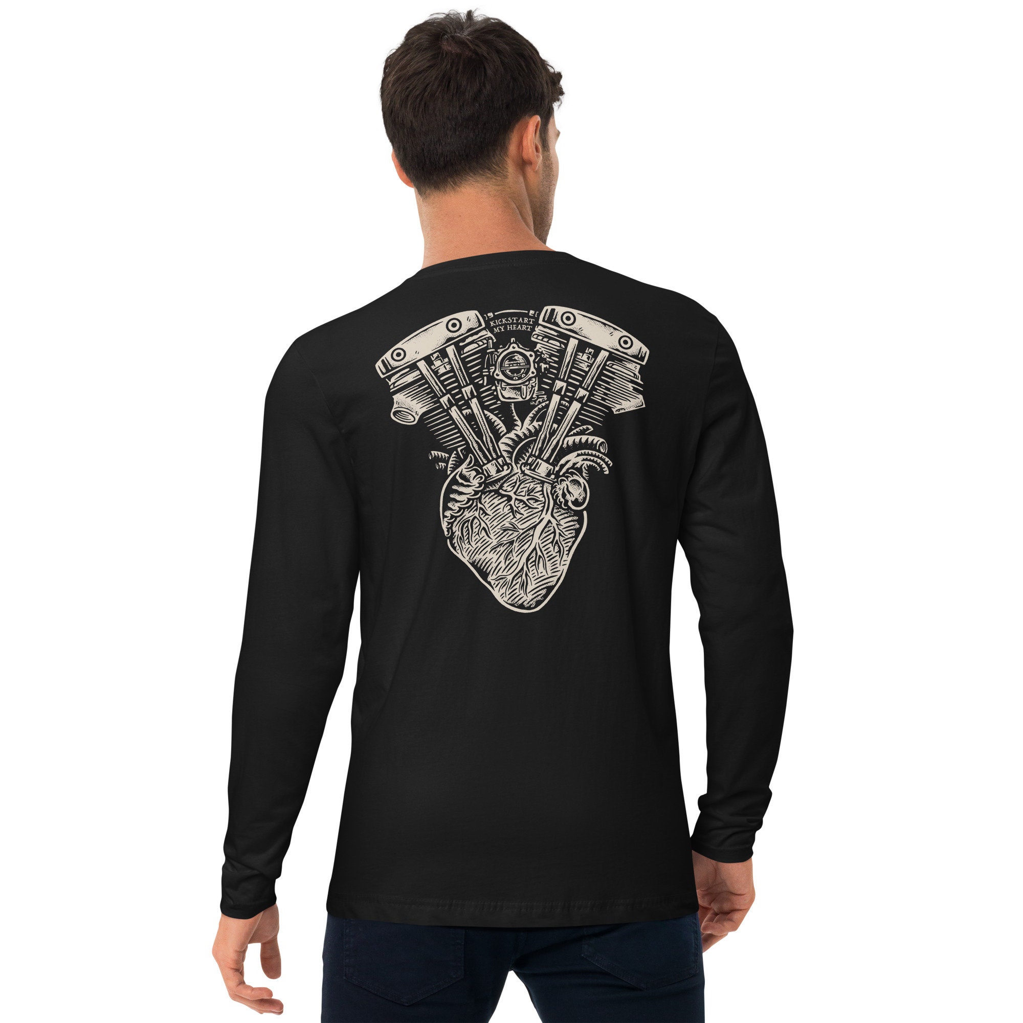 Kickstart My Heart Shovelhead Motorcycle Heart and Soul Biker Shirt for ...