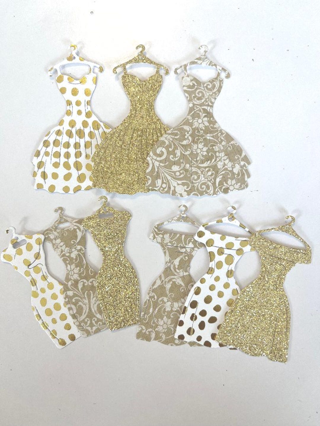 Die Cut Paper Dress Cut Outs. Set of 9 FREE SHIPPING IN U.S. - Etsy