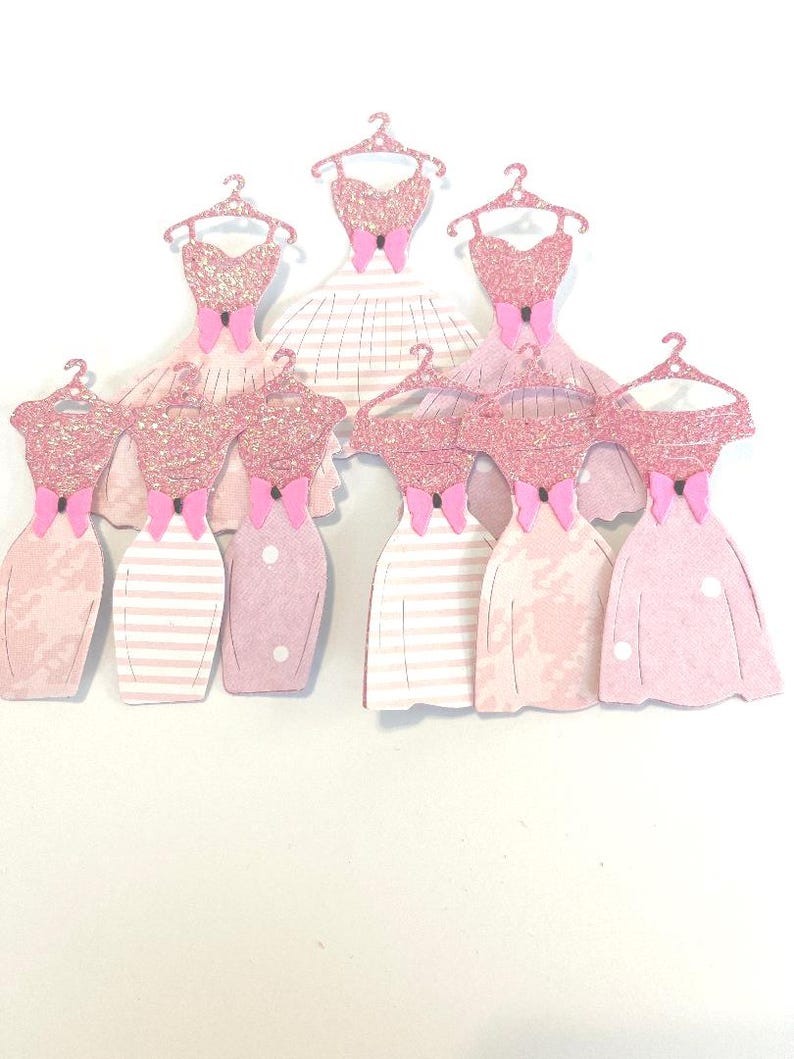 Paper Dress Cut Outs/die Cut Dress Shapes. Set of 9. FREE SHIPPING in U ...