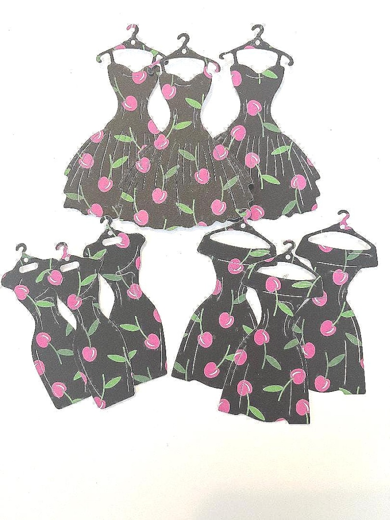 Paper Dress Cut Outs/die Cut Dress Shapes. Set of 9. FREE SHIPPING IN U ...