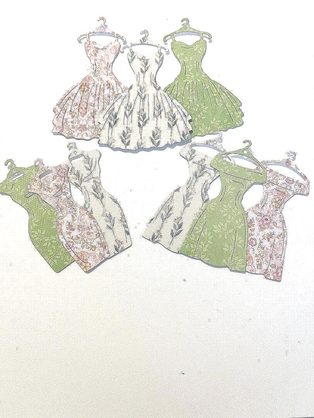 Die Cut Paper Dresses, Cut Out Paper Dress, Dress Embellishment, FREE ...