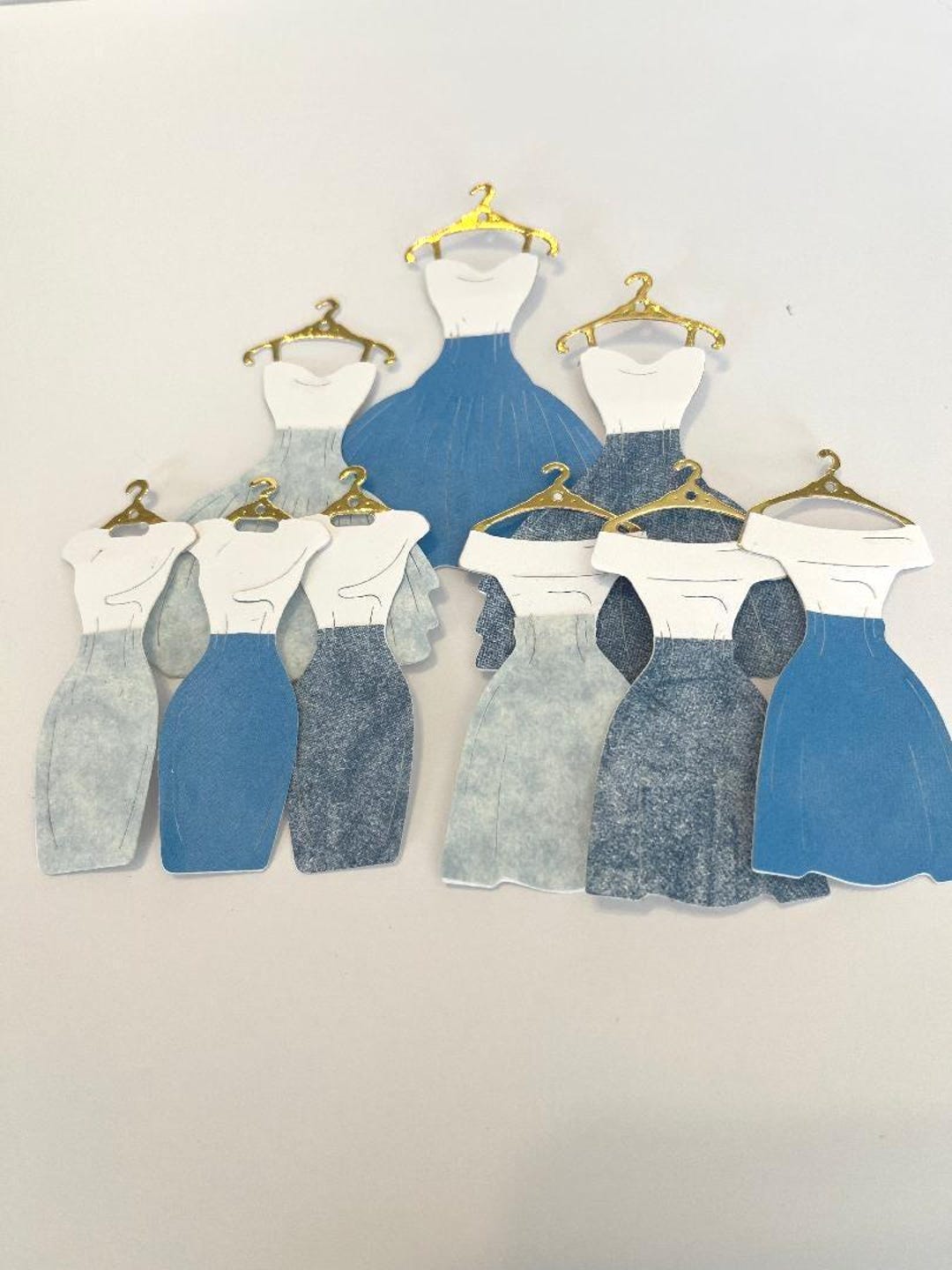 Paper Dress Cut Outs/ Die Cut Dresses. Set of 9. FREE SHIPPING in the U ...