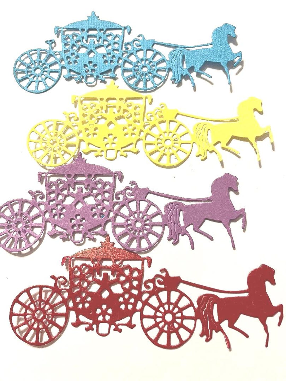 Cinderella Coach Paper Cut Outs. Set of 10. FREE SHIPPING IN U.S. - Etsy