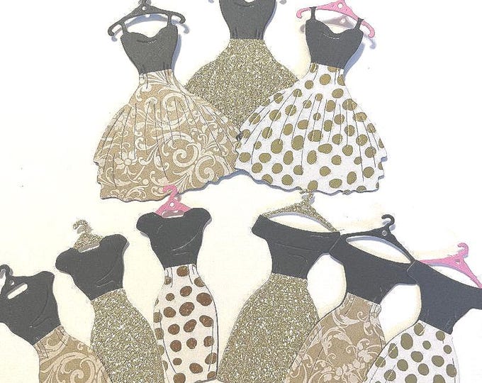 Die Cut Paper Dress Cut Outs. Set of 9 FREE SHIPPING IN U.S. - Etsy