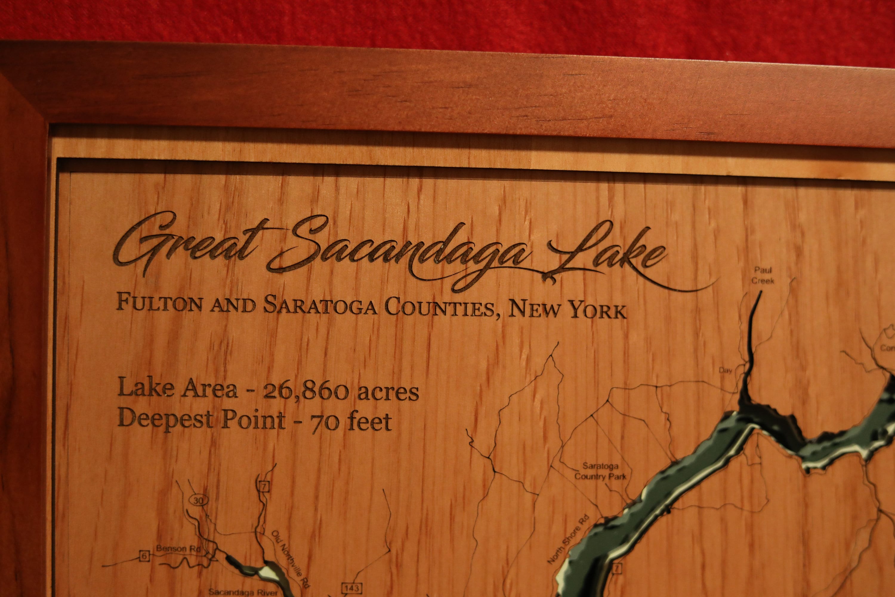 Great Lake Sacandaga 3D Layered Map | Etsy