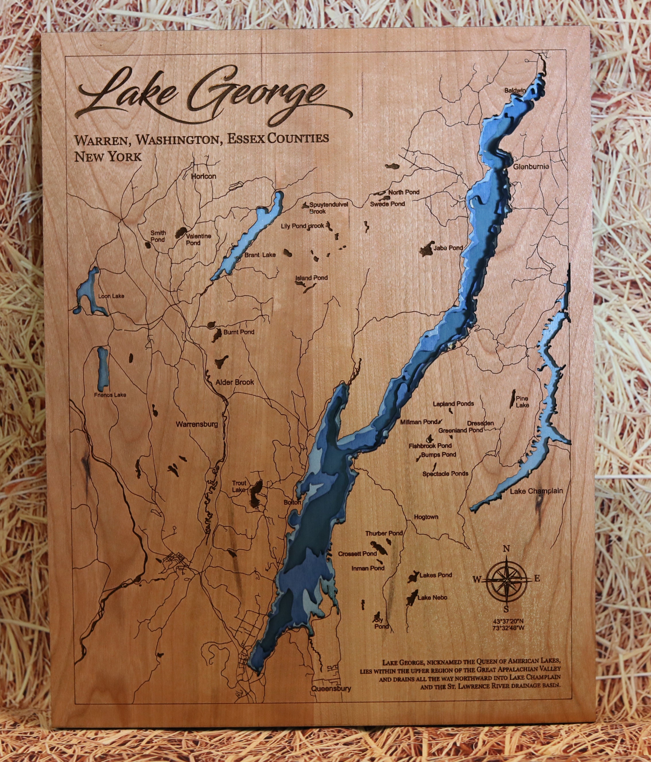 Lake George 3D Layered Map - Etsy