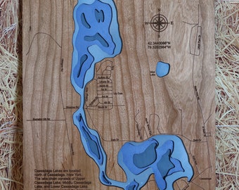Lake Norman 3D Layered Map - Etsy