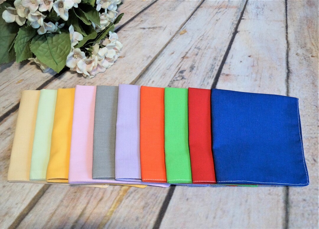 10 Pieces Cloth Handkerchief Plain Organic Cotton Children Women Zero ...