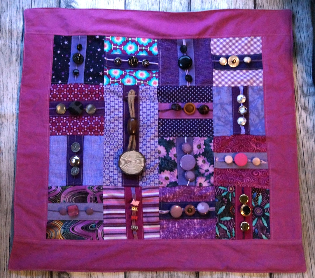 Magnetic Blanket With Button Maze, Dementia Blanket, Fidget Blanket ...