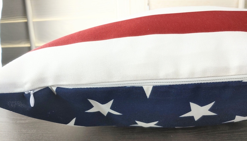 American Flag Pillow Cover: Patriotic Outdoor Decor, USA Made - Etsy
