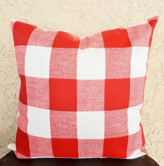 FARMHOUSE Red White Buffalo Check Christmas Pillow Covers - Etsy